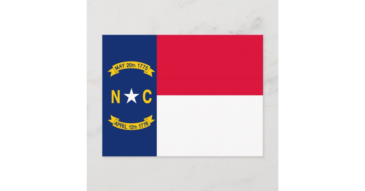 North Carolina State Flag Design Postcard | Zazzle