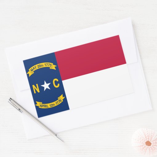 North Carolina State flag Rectangular Sticker | Zazzle