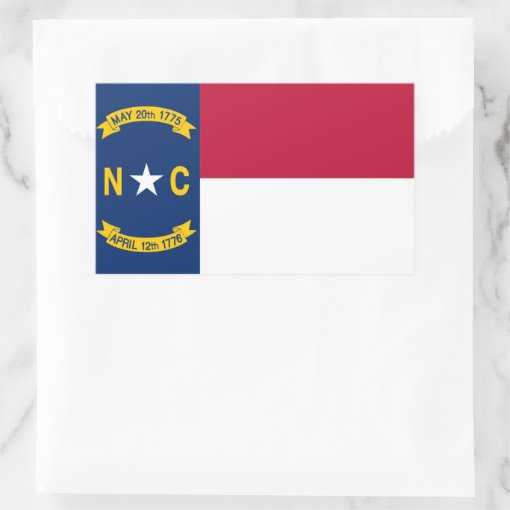 North Carolina State flag Rectangular Sticker | Zazzle