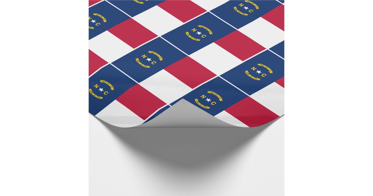 North Carolina State Flag Wrapping Paper | Zazzle