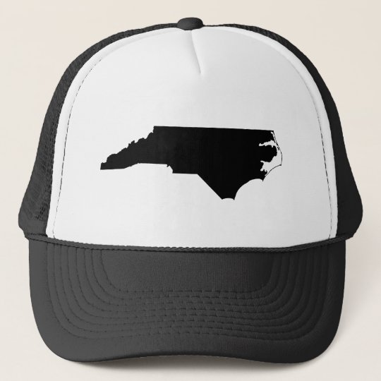 North Carolina State Outline Trucker Hat | Zazzle.com