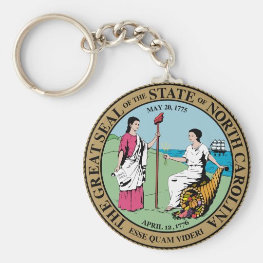 North Carolina State Seal Keychain | Zazzle.com