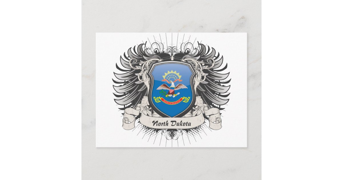 North Dakota Crest Postcard | Zazzle