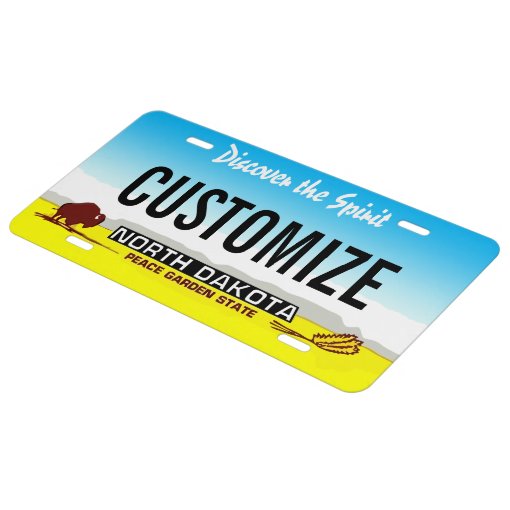 North Dakota Custom License Plate | Zazzle