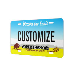 North Dakota Custom License Plate | Zazzle
