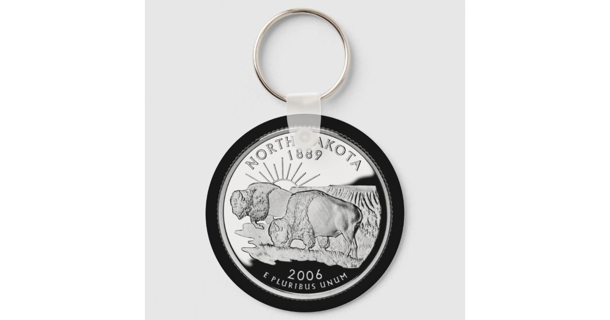 NORTH DAKOTA KEYCHAIN | Zazzle