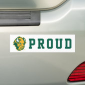 North Dakota State Bison Head Bumper Sticker | Zazzle