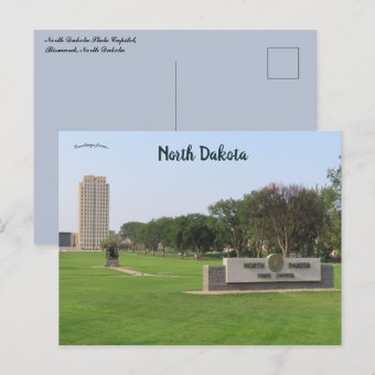 North Dakota State Capitol Bismarck North Dakota Postcard | Zazzle