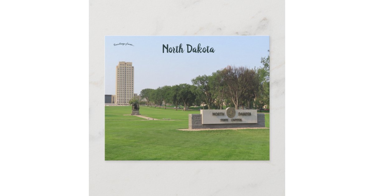 North Dakota State Capitol Bismarck North Dakota Postcard | Zazzle