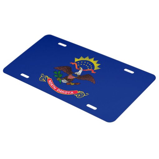 North Dakota State Flag Design License Plate | Zazzle