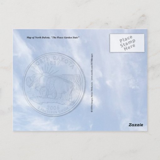 North Dakota State Map Postcard | Zazzle