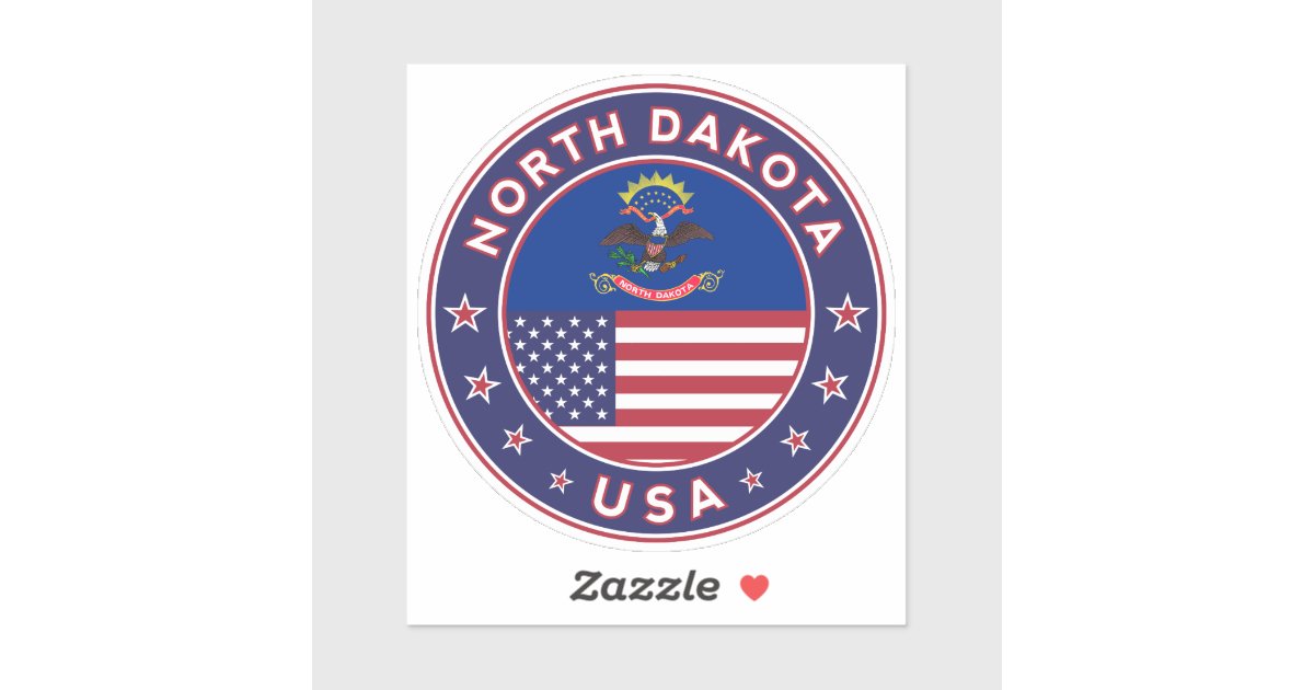 North Dakota Sticker | Zazzle