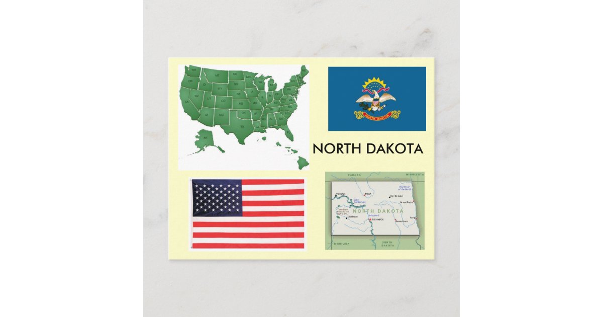 North Dakota, USA Postcard | Zazzle