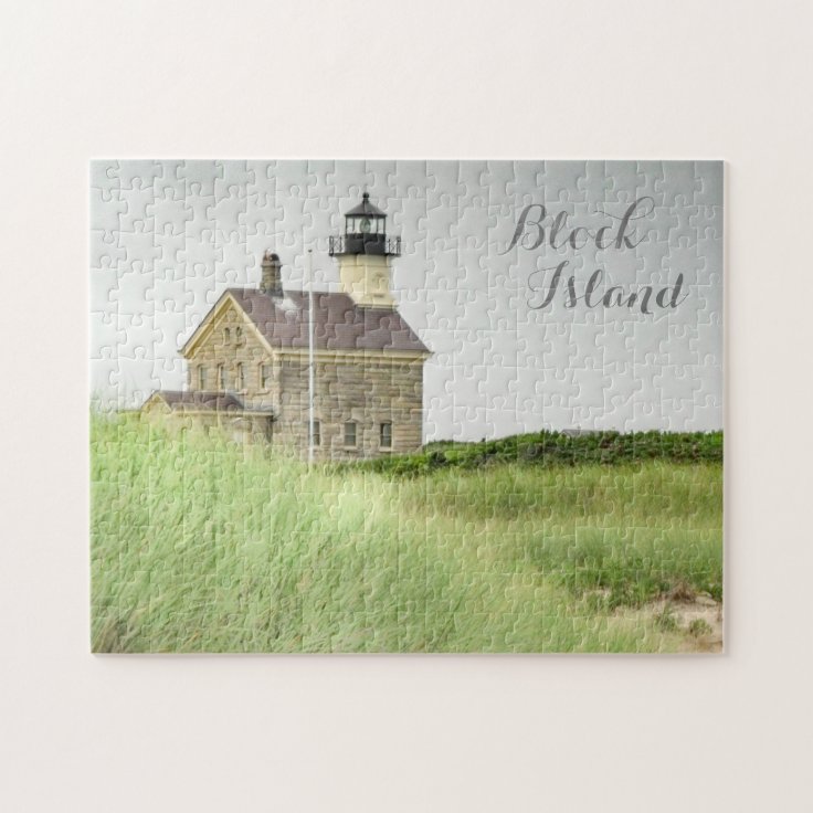North Lighthouse Block Island, RI Jigsaw Puzzle | Zazzle