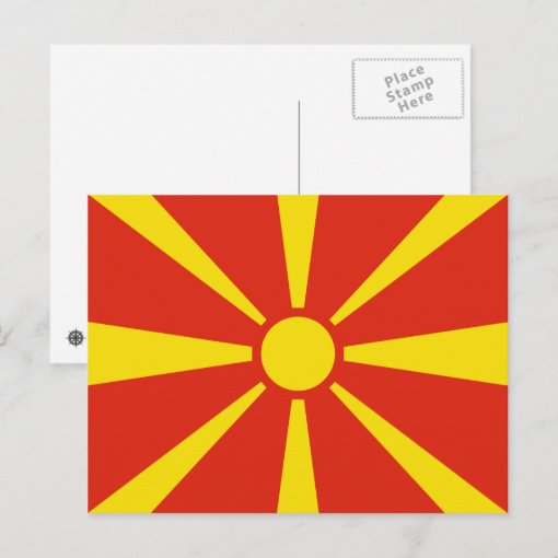 North Macedonia Flag Postcard | Zazzle