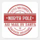 North pole air mail by Santa Square Sticker | Zazzle