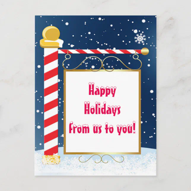 North Pole Christmas Holiday Card Postcard | Zazzle