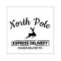 North Pole Express Delivery Reindeer Rubber Stamp | Zazzle