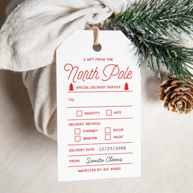 North Pole | Holiday Gift Tags | Zazzle
