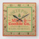 North Pole Milk and Cookie Co. Square Wall Clock | Zazzle