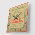 North Pole Milk and Cookie Co. Square Wall Clock | Zazzle