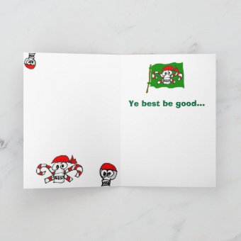 North Pole Pirate - Cptn. Crusty Kringle Card | Zazzle