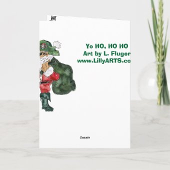 North Pole Pirate - Cptn. Crusty Kringle Card | Zazzle