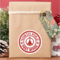North Pole Post Office Classic Round Sticker | Zazzle