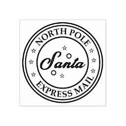 NORTH POLE SANTA EXPRESS MAIL RUBBER STAMP | Zazzle