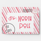 North Pole Santa Letter Kids Christmas Envelope | Zazzle
