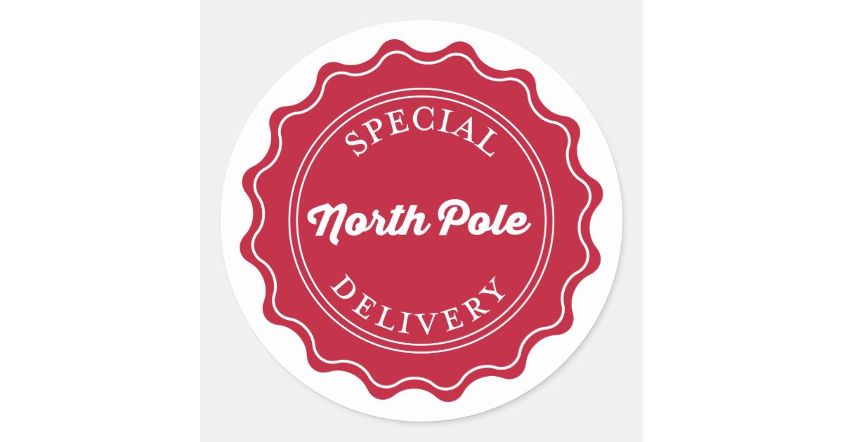 North Pole Special Delivery Christmas Gift Tags | Zazzle
