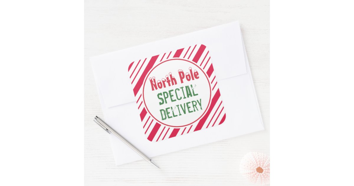 North Pole Special Delivery Christmas Gift Tags | Zazzle