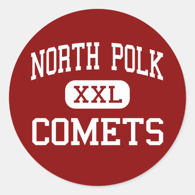 North Polk - Comets - High School - Alleman Iowa Classic Round Sticker ...