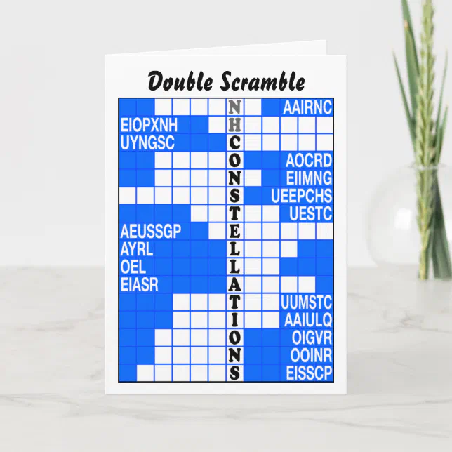 Northern and Southern Constellations Word Scramble Card | Zazzle