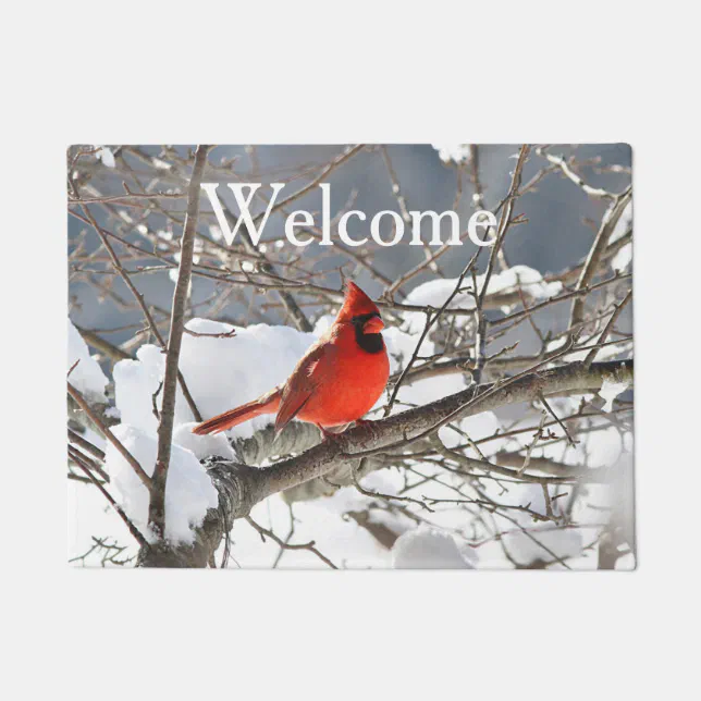 Northern Cardinal Doormat | Zazzle