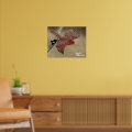 Northern Cardinal In Flight Poster | Zazzle