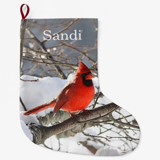 Northern Cardinal Large Christmas Stocking | Zazzle.com