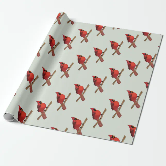 Northern Cardinal Red Bird Wrapping Paper | Zazzle
