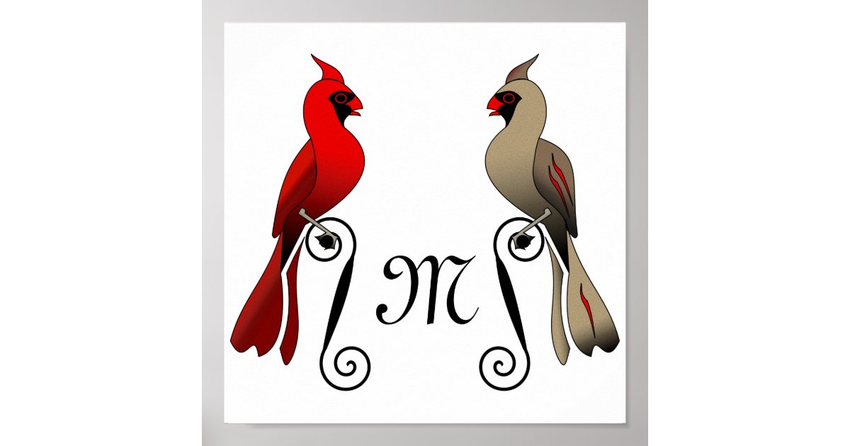 Northern Cardinal SongBird Poster | Zazzle