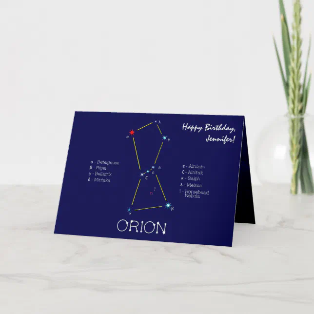 Northern Hemisphere Constellation Orion Card | Zazzle