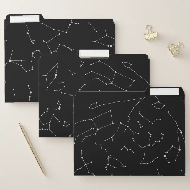 Northern Hemisphere Stellar Constellations File Folder | Zazzle