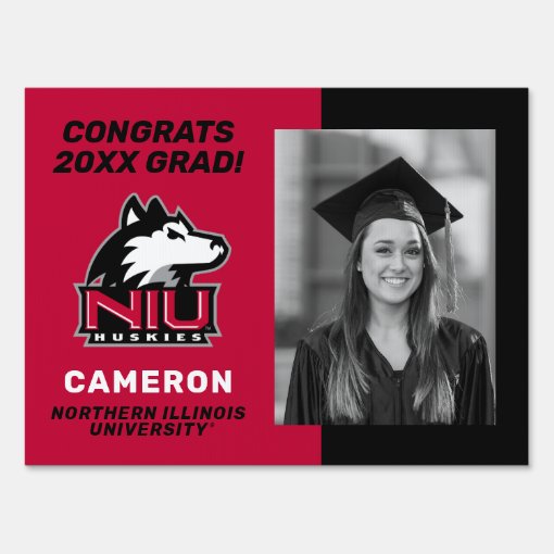 Northern Illinois Huskies | Graduation Sign | Zazzle