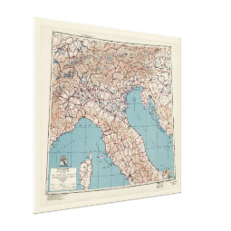 Northern Italy World War II Strategic Map (1943) Canvas Print | Zazzle
