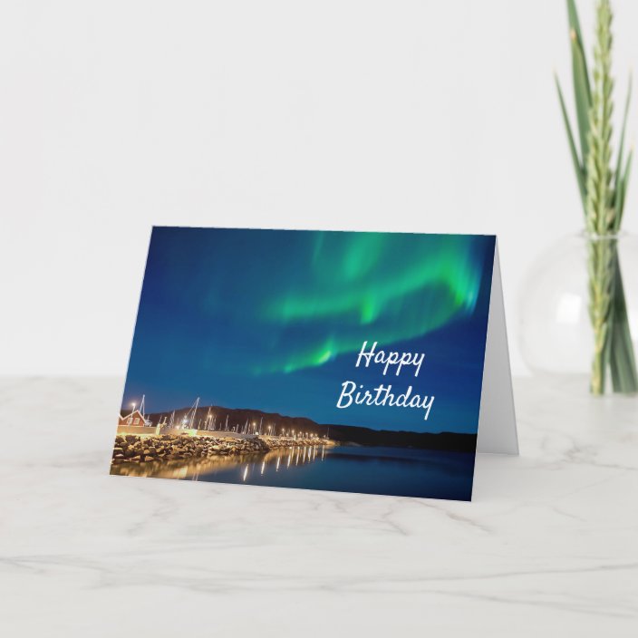 Northern Lights Birthday Card | Zazzle.com