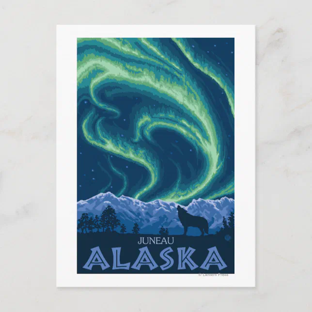 Northern Lights - Juneau, Alaska Postcard | Zazzle