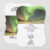 Northern Lights Menu Wedding Party Guests Bridal Invitation | Zazzle