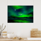 *Northern Lights North Star Be Bright Quote Poster | Zazzle
