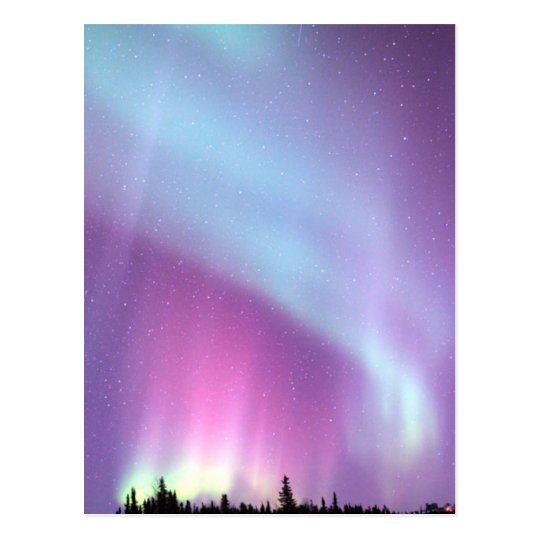 Northern Lights Sky Winter Alaska Stars Postcard | Zazzle.com