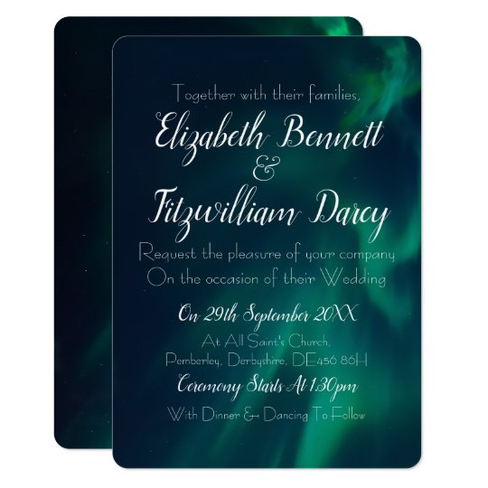 Northern Lights Wedding Invitation | Zazzle.com