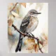 Northern Mockingbird Bird Art Print Poster | Zazzle
